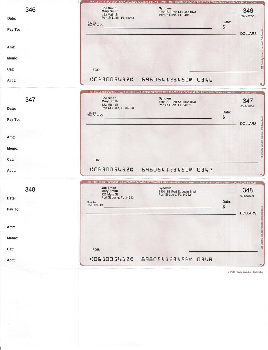 Pre-Printed Personal Checks - Mailable – PrintChecks Pro