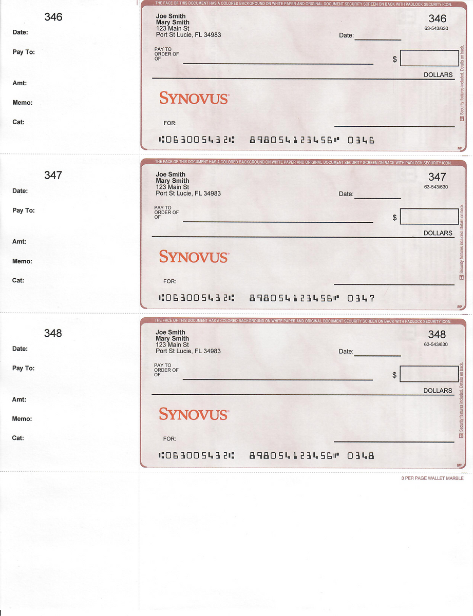 Pre-Printed Personal Checks - Standard – PrintChecks Pro