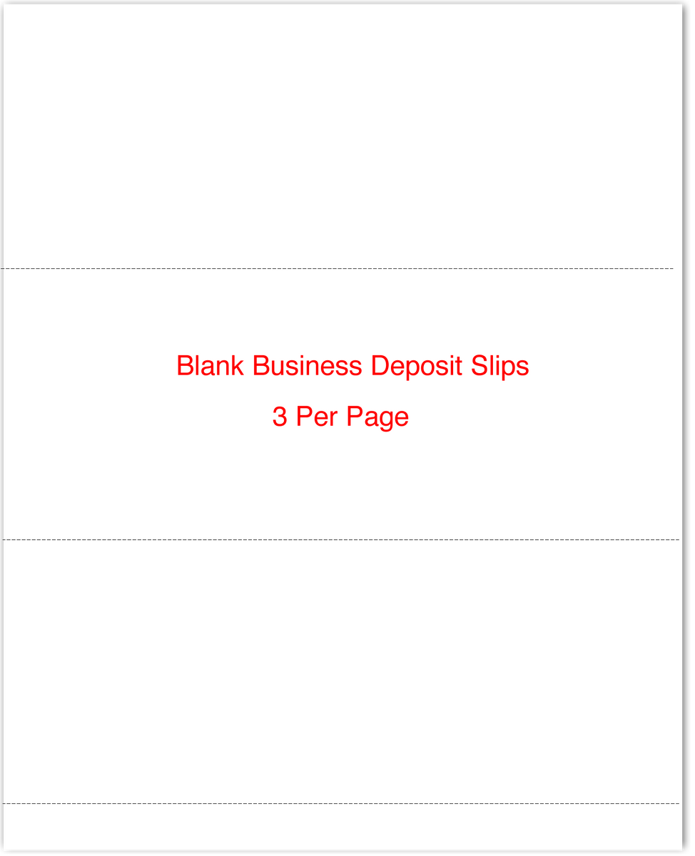 Business Size Blank Deposit Slips – PrintChecks Pro